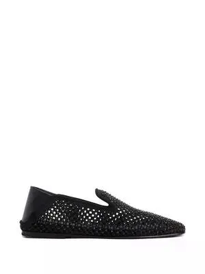GIUSEPPE ZANOTTI Perforated Rhinestone Loafers