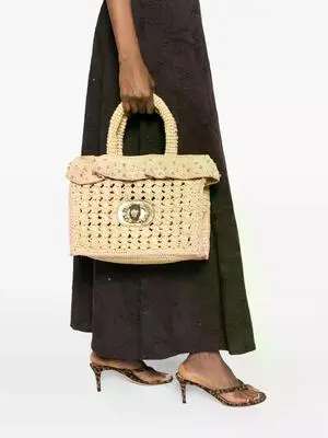 Kurt Geiger Embellished Ruffled Tote - Neutrals