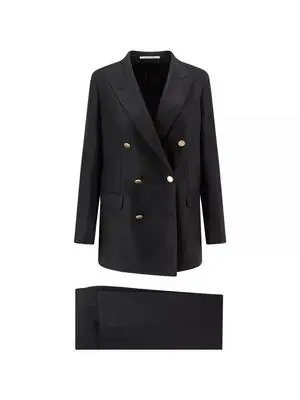 Tagliatore Double-breasted Suit - Black