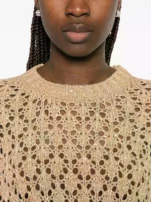 Fabiana Filippi Openwork Knit Sweater - Neutrals