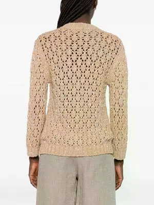 Fabiana Filippi Openwork Flap-pockets Cardigan