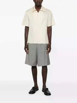 JIL SANDER Zip Short-sleeve Shirt - Neutrals