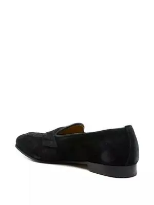 CALPIERRE Penny-strap Leather Loafers - Blue