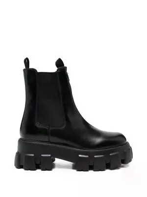 Prada Monolith Leather Chelsea Boots