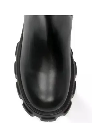 Prada Monolith Leather Chelsea Boots