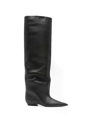 JIL SANDER Leather Knee-high Boots - Black