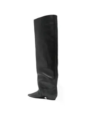 JIL SANDER Leather Knee-high Boots - Black