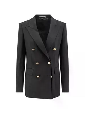 Tagliatore Buttoned Tailored Blazer - Black