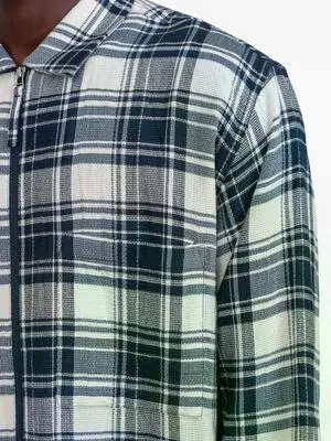 Universal Works Zipped Plaid Shirt - Blue