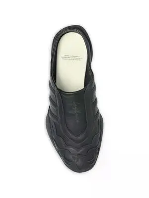 Y3 Regu Embroidered Leather Mules - Black