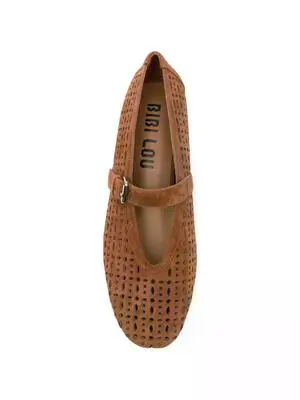 BIBI LOU Maia Cutout Flat Pumps - Brown