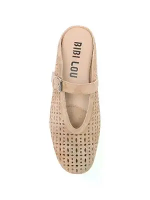 BIBI LOU Maia Cutout Flat Mules - Neutrals