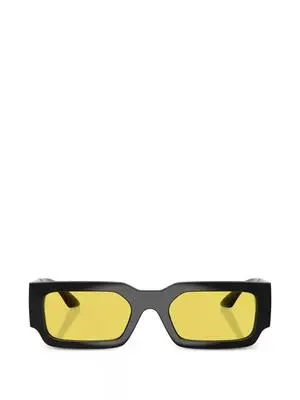 Versace Rectangle-Frame Sunglasses Black