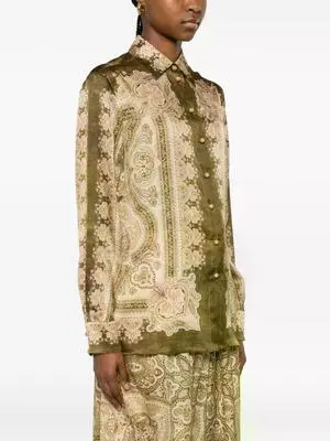 Zimmermann Luna Paisley Buttoned Shirt - Green
