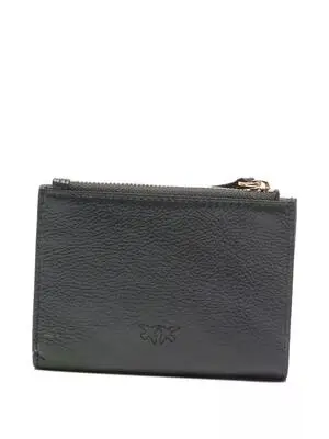 Pinko Love Birds Leather Wallet - Grey