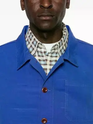 USKEES Patch-pocket Shirt Jacket - Blue