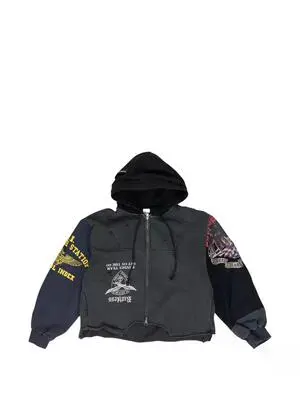 PROTOCOL INDEX Upside Down Zip-fastening Hoodie