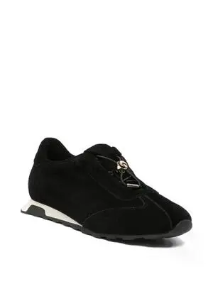 ADRIANNA FERETTI Suede Lace-up Sneakers - Black
