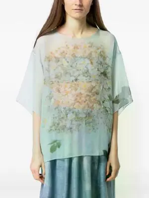 ANNTIAN Printed Chiffon Top