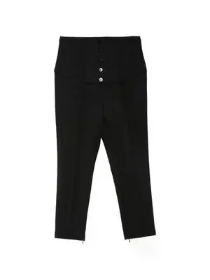 Jacquemus The Arlésien" High-waisted Fitted Wool Blend Pants - Black