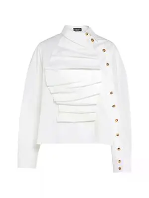 A.W.A.K.E. Mode Button-embellished Blouse