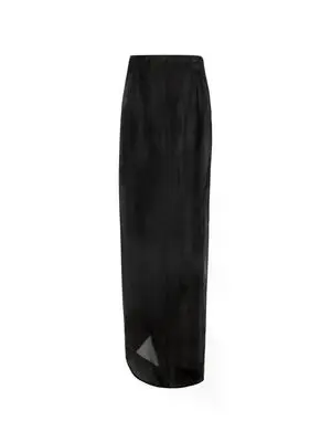 A.W.A.K.E. Mode Button-embellished Midi Skirt