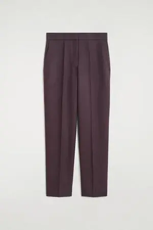 Cos Tailored Wool Straight-leg Pants - Brown