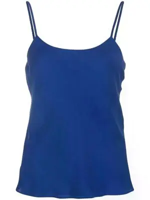 Max Mara Sleeveless Silk Top - Blue