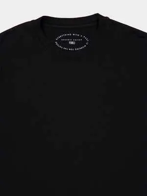 Fedeli Knitted Cotton T-shirt - Black