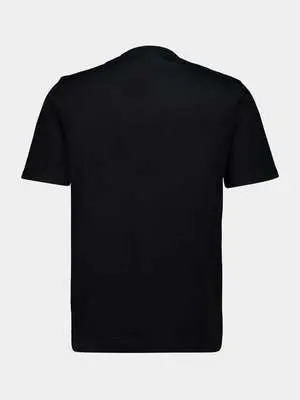Fedeli Knitted Cotton T-shirt - Black