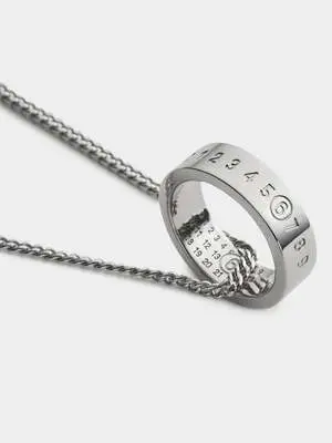 MAISON MARGIELA Numeric Engraved Pendant Necklace - Silver