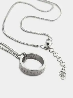 MAISON MARGIELA Numeric Engraved Pendant Necklace - Silver