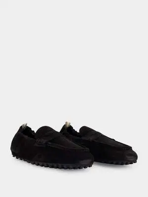 Officine Creative Travis 001 Suede Loafers - Black