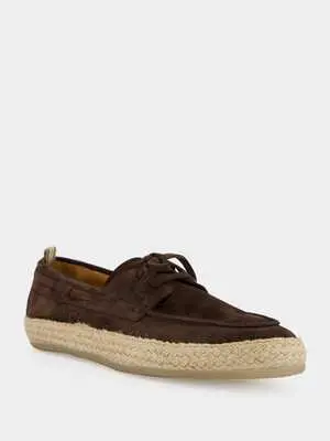 Officine Creative Bowline 005 Suede Espadrilles - Brown