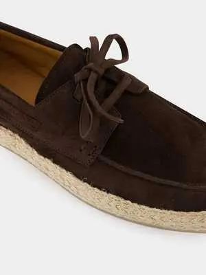 Officine Creative Bowline 005 Suede Espadrilles - Brown