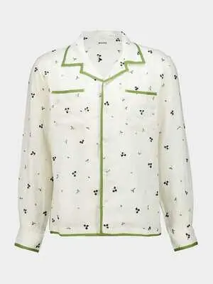 BODE White Blackberry Patch Long Sleeve Shirt - Multicolour