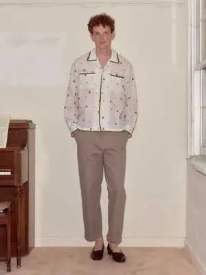 BODE White Blackberry Patch Long Sleeve Shirt - Multicolour