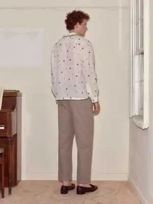 BODE White Blackberry Patch Long Sleeve Shirt - Multicolour