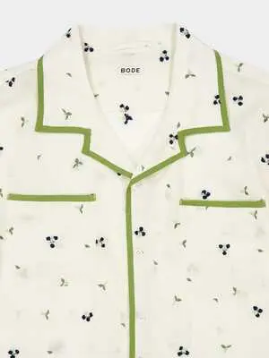 BODE White Blackberry Patch Long Sleeve Shirt - Multicolour