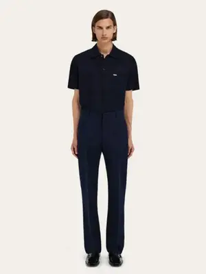 FERRAGAMO Cotton Canvas Trousers