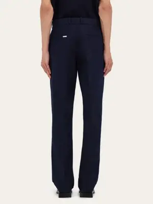 FERRAGAMO Cotton Canvas Trousers