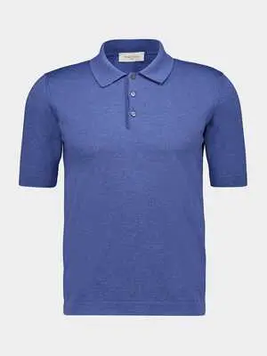 PIACENZA CASHMERE 1733 Silk And Cotton Polo Shirt - Blue