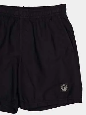 Stone Island Brushed Nylon Swim Trunks - Black