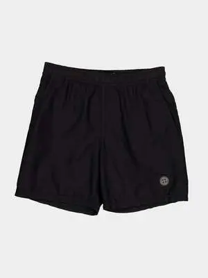 Stone Island Brushed Nylon Swim Trunks - Black
