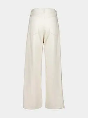 Auralee Silk Nep Denim Wide Pants