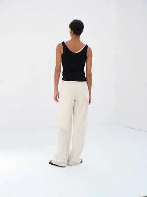 Auralee Silk Nep Denim Wide Pants