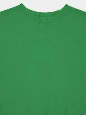 Auralee Brushed Cashmere Cotton Knit Sweater - Green