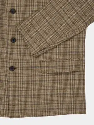 Auralee Silk Linen Check Jacket