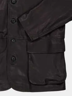 Auralee Textured Lamb Leather Blouson