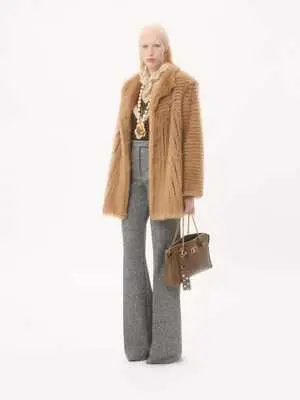 Valentino Garavani Nappa Leather Panthea Shoulder Bag - Brown